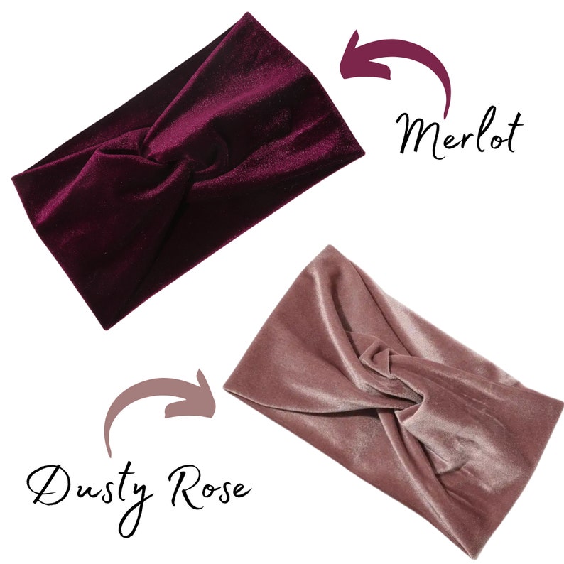 Wide Velvet Headband: Turban Twist Head Wrap, Stretch Band - Etsy
