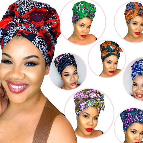 Satin Lined Bonnet Head Wrap for Women African Print Satin - Etsy