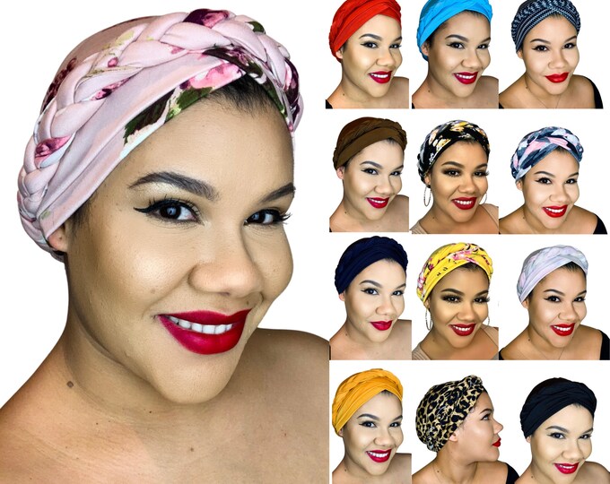 Sequin Fashion Turban, Vintage Turban, Stripped Turban Hat, Beaded ...