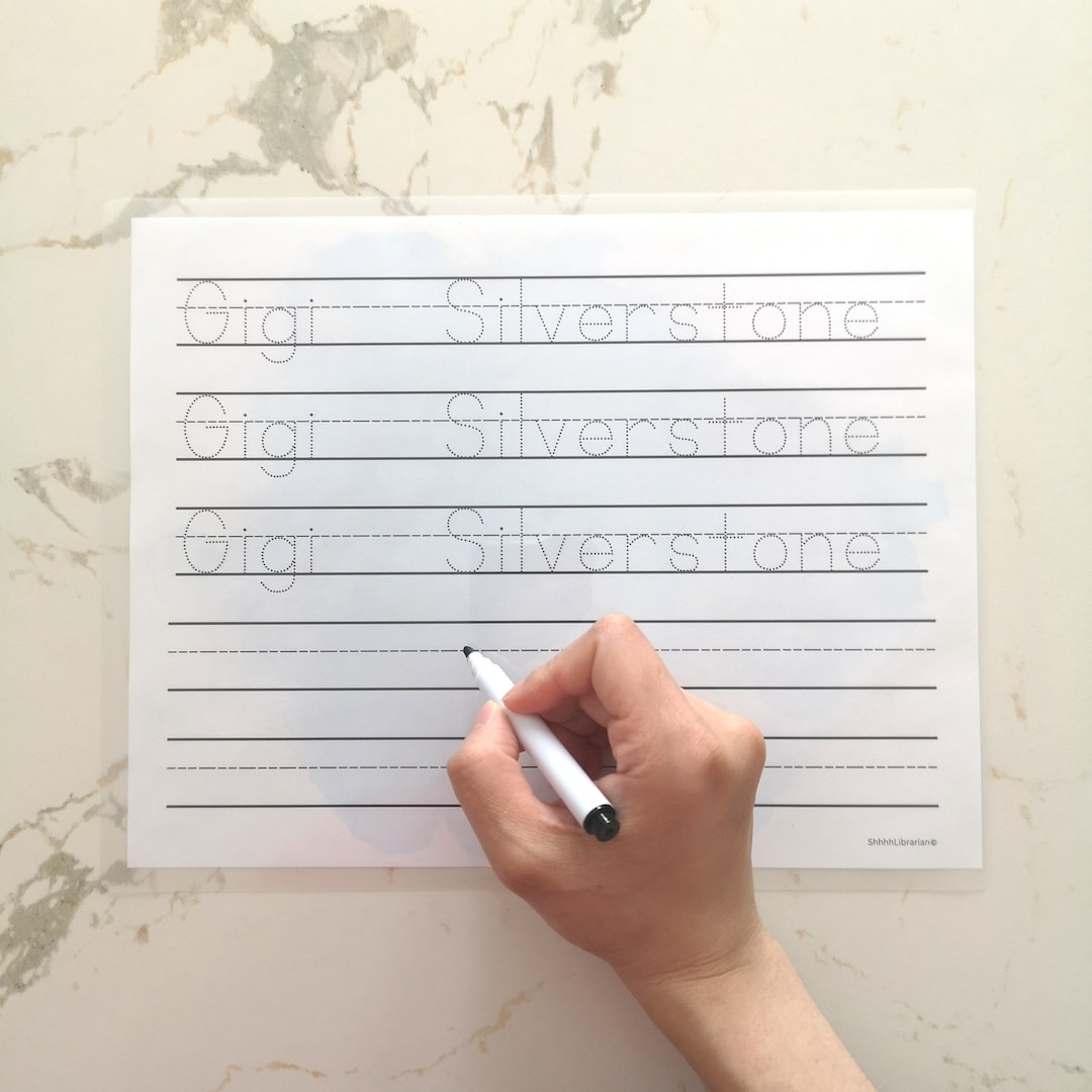 Montessori Name Tracing Printable. Personalized Learning Worksheets ...