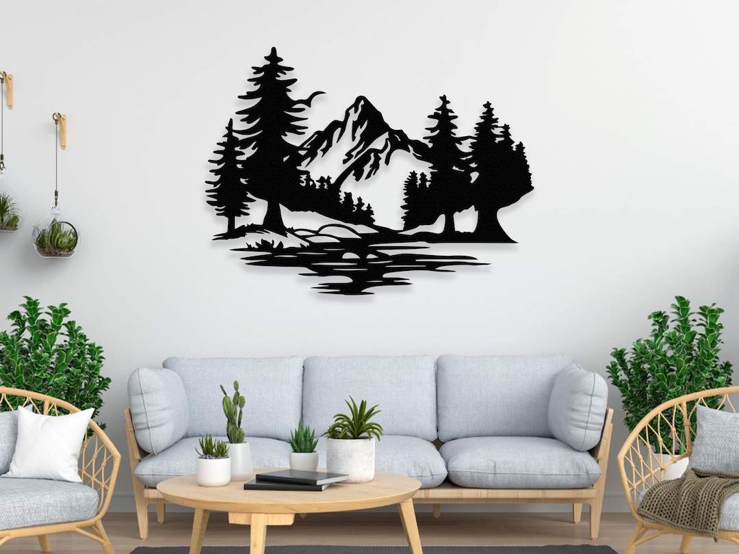 Metal Wall Art, Forest Wall Art, Nature Metal Art, Tree Wall Decor ...