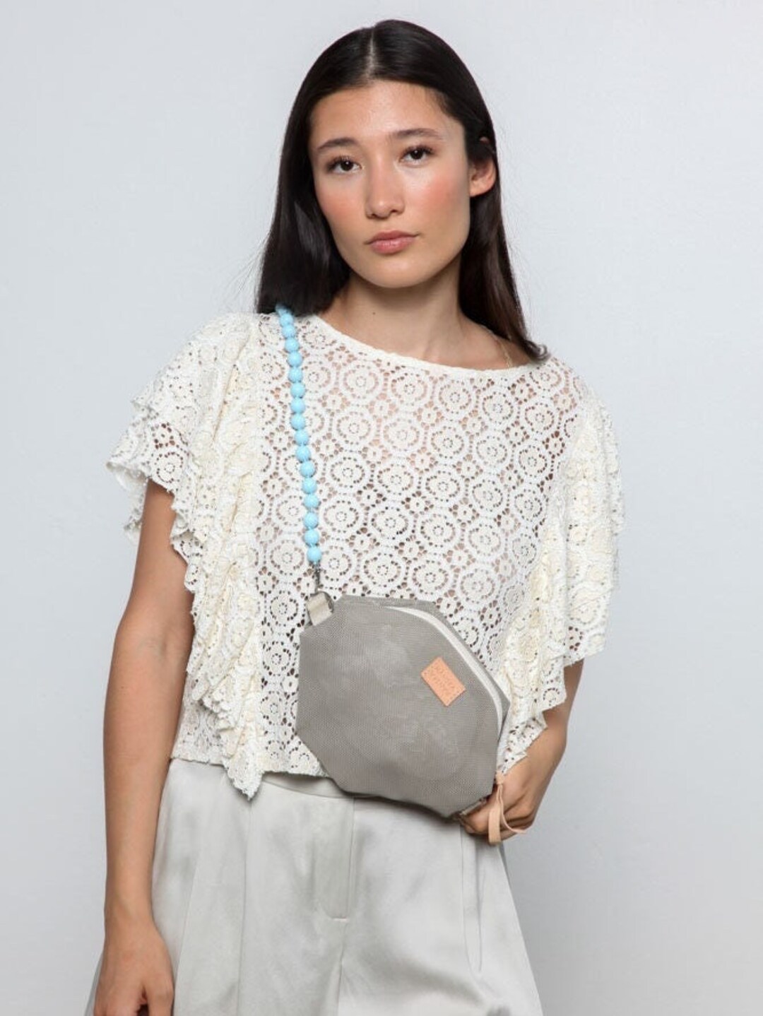 Short Cell Phone Chain Made of Wooden Beads in Light Blue - Etsy