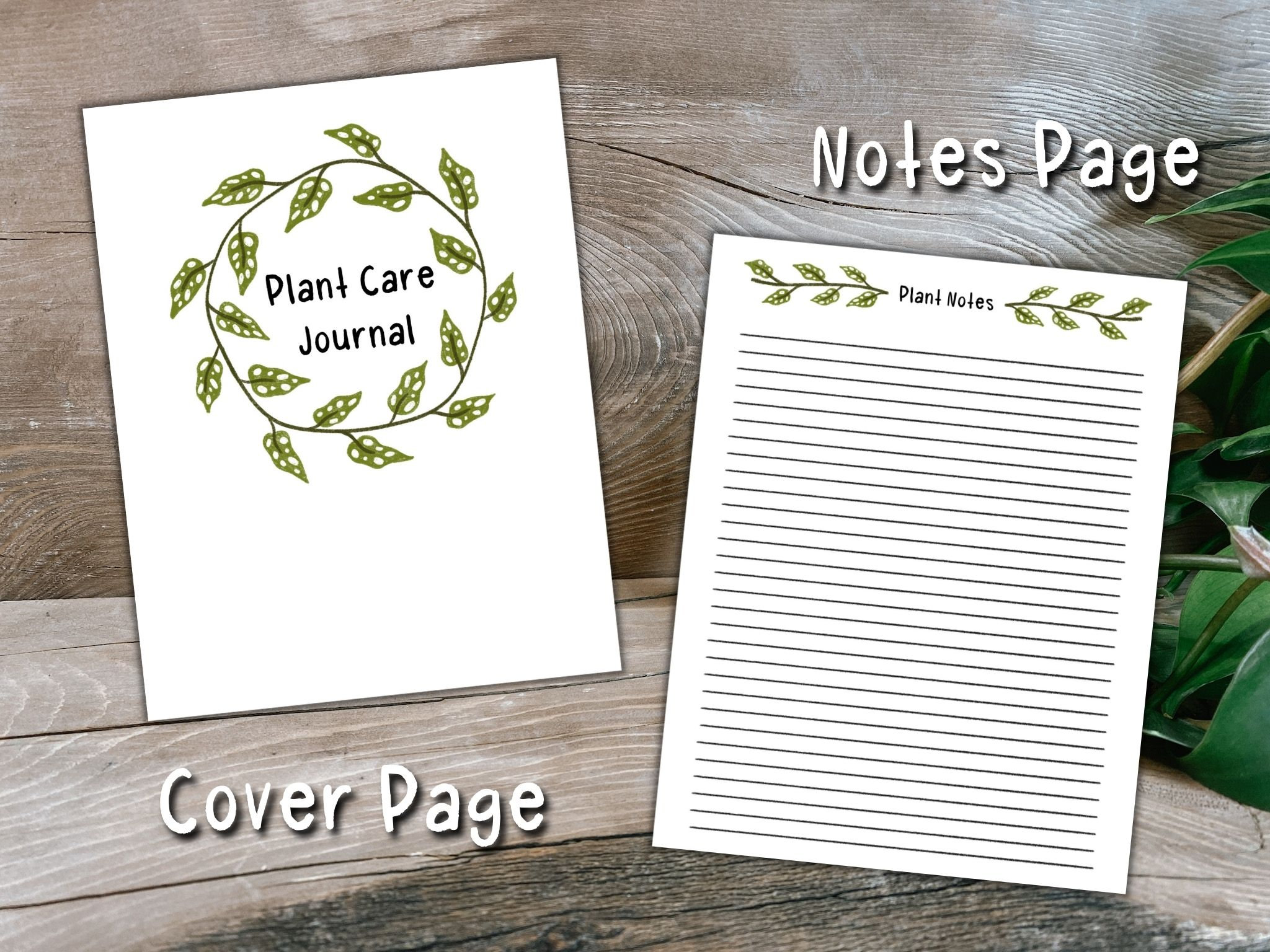 Plant Care Journal Digital Download Houseplant Care Notebook Planner ...