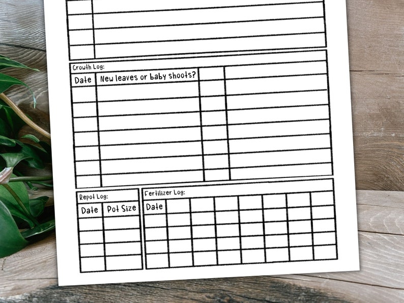 Plant Care Journal Digital Download Houseplant Care Notebook - Etsy