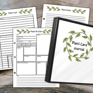 Plant Care Journal Digital Download Houseplant Care Notebook Planner ...
