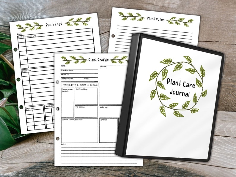 Plant Care Journal Digital Download Houseplant Care Notebook - Etsy