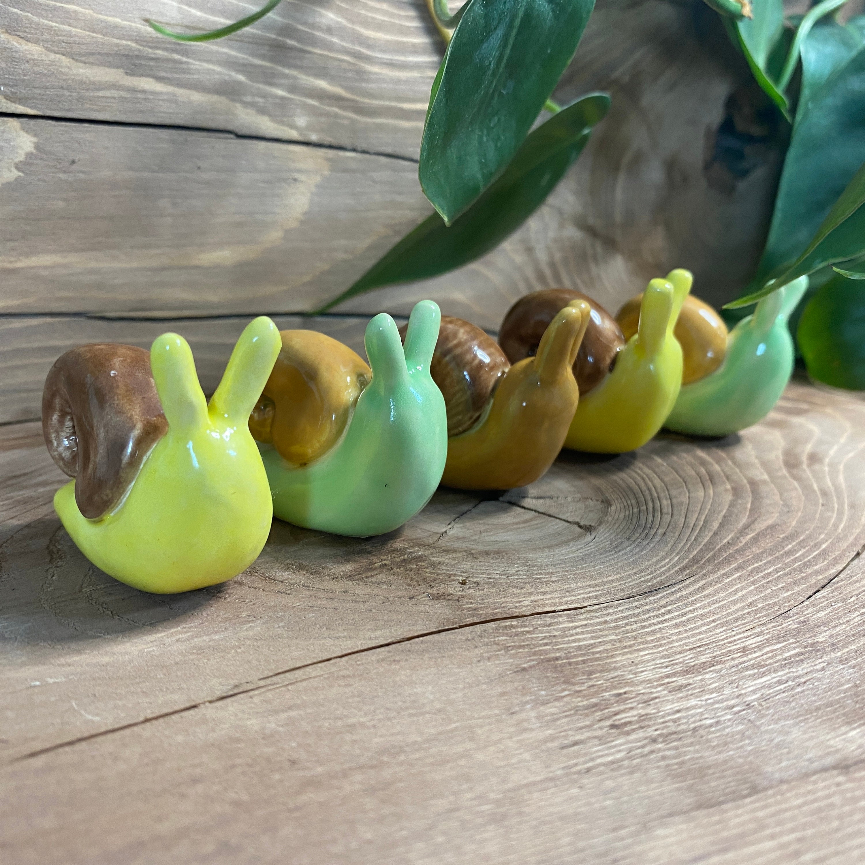 Mini Ceramic Snail Handmade Miniature Snails | Etsy