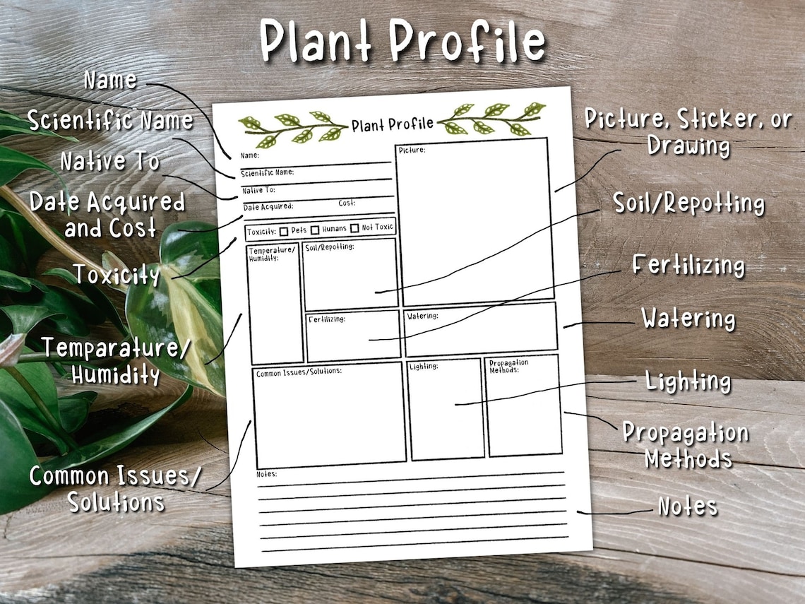 Plant Care Journal Digital Download Houseplant Care Notebook Planner ...