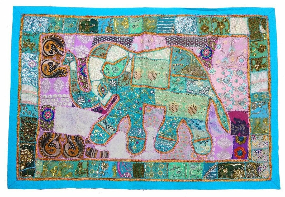 Vintage Embroidery Decorative Tapestries Beautiful Rajasthani Bead Home ...