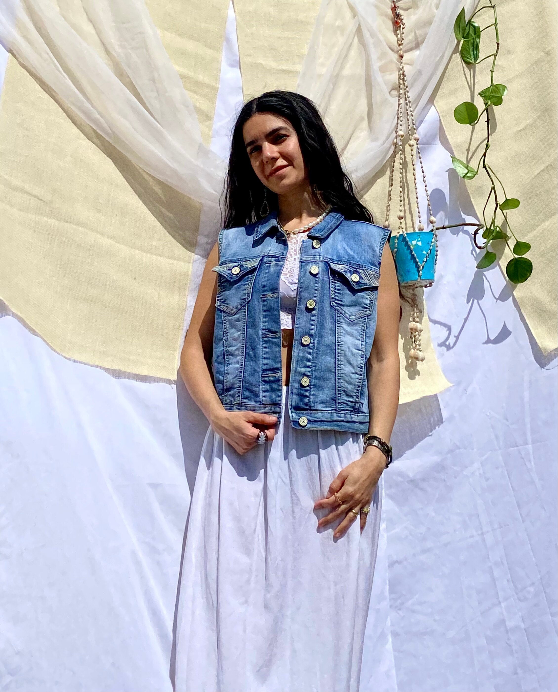 Reworked Denim Vest Denim Jacket Embroidered Vest Altered Clothing ...