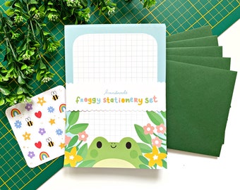 Frog Stationery Set - Etsy