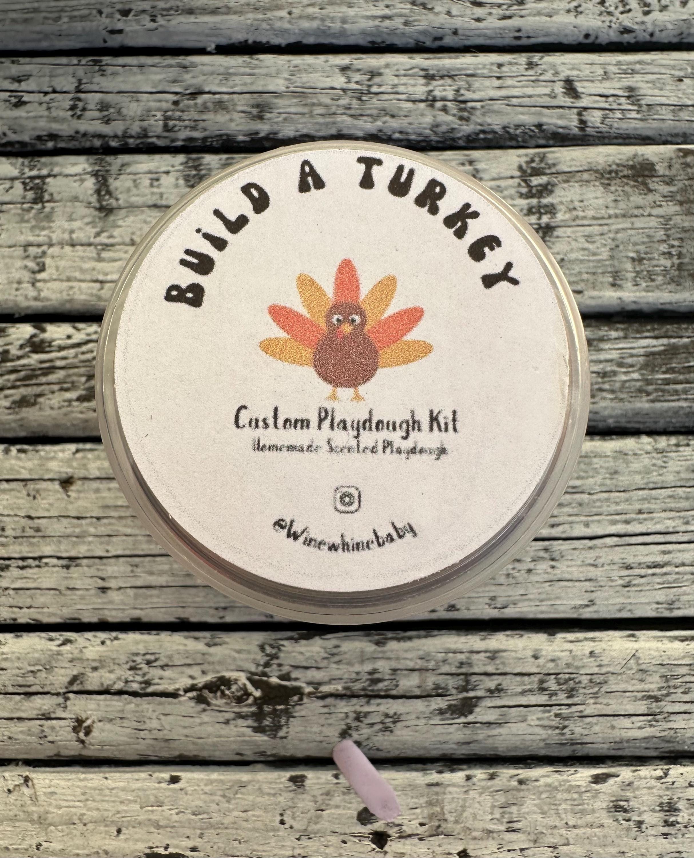 Build a Turkey Sensory Play Dough Jar - Etsy