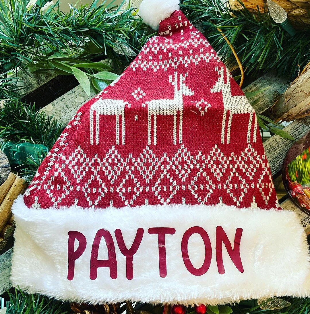 Personalized Santa Hat - Etsy