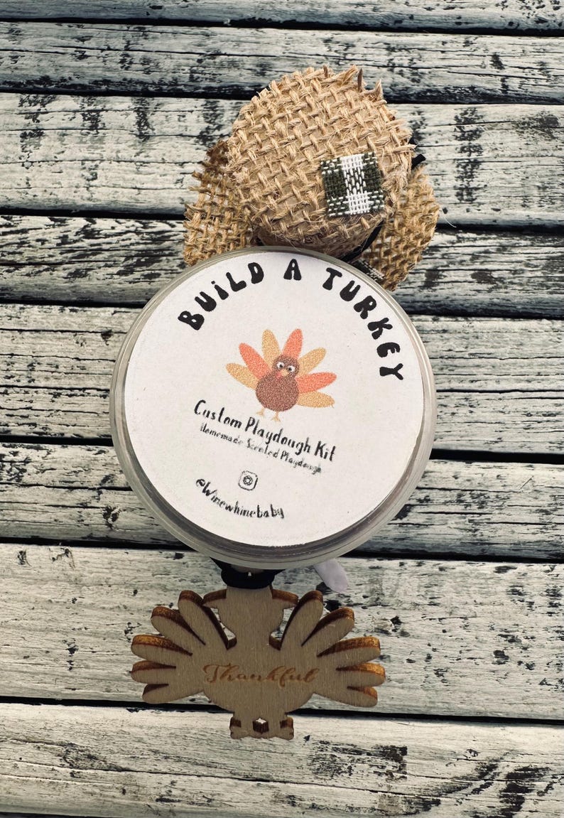 Build a Turkey Sensory Play Dough Jar - Etsy