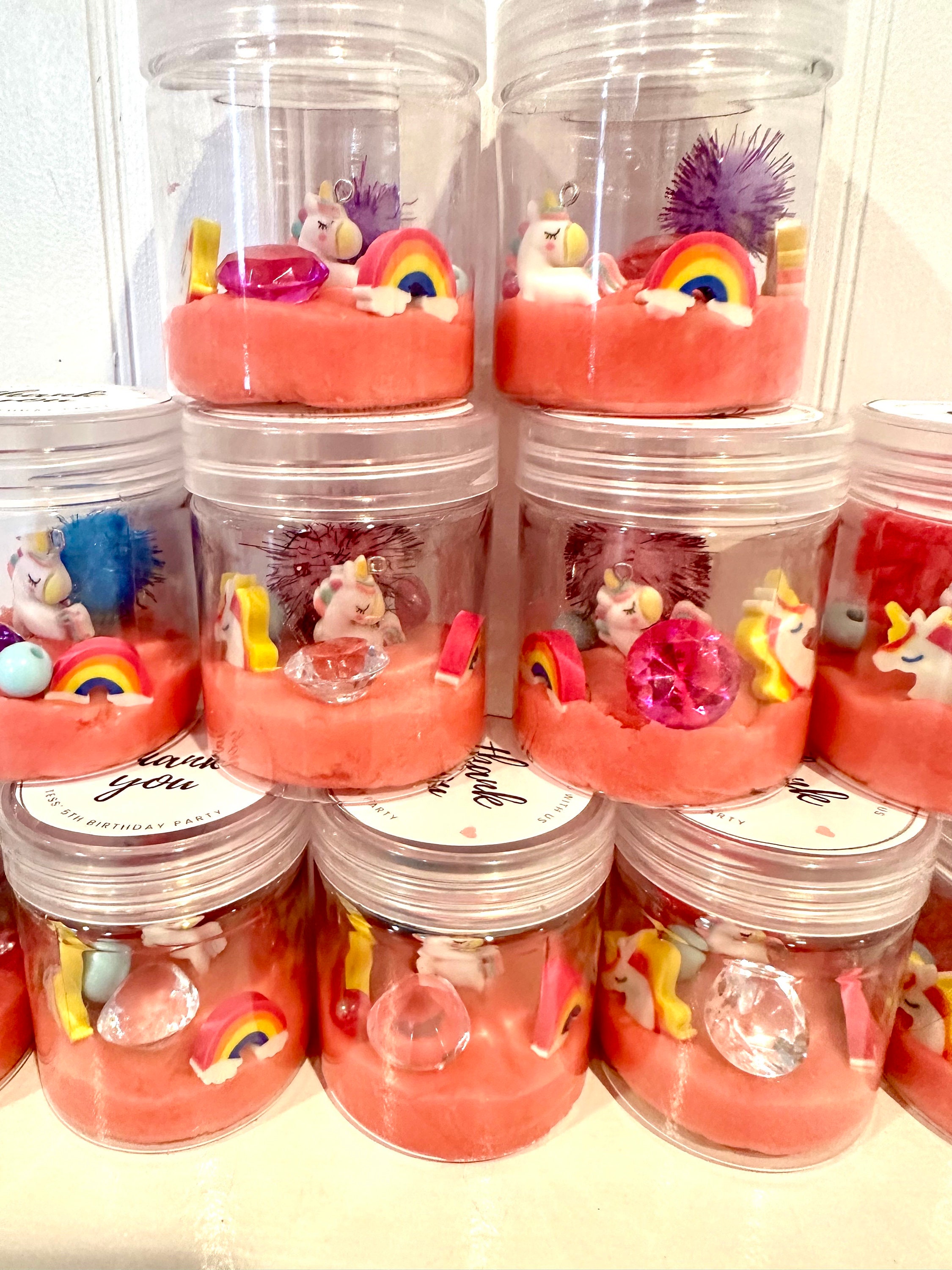 Unicorn Play Dough Jar Party Favors - Etsy