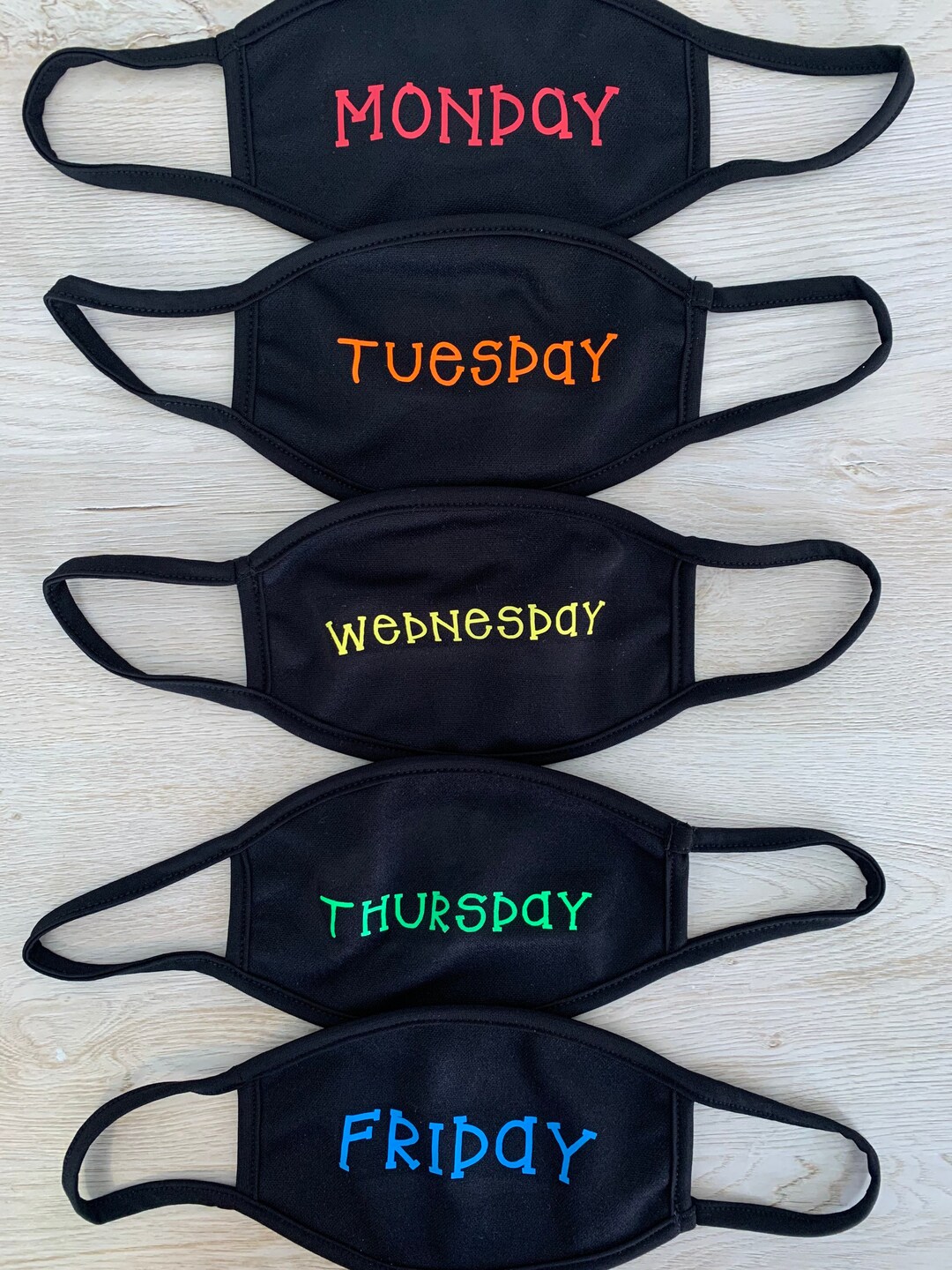 Days of the Week Kids OR Adult Masks - Etsy