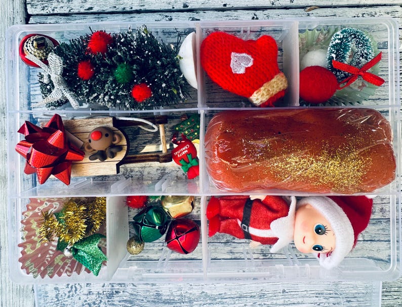Elf Themed Scented Play-dough Sensory Box - Etsy