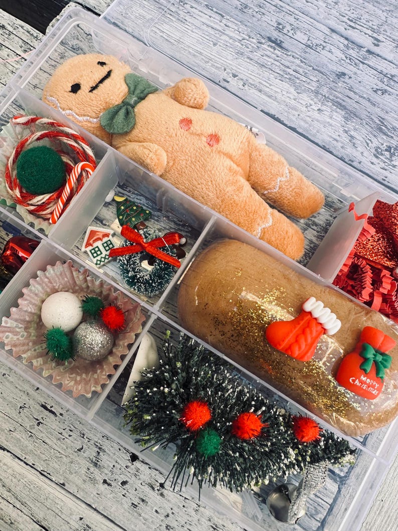 Gingerbread Themed Scented Play-dough Sensory Box - Etsy