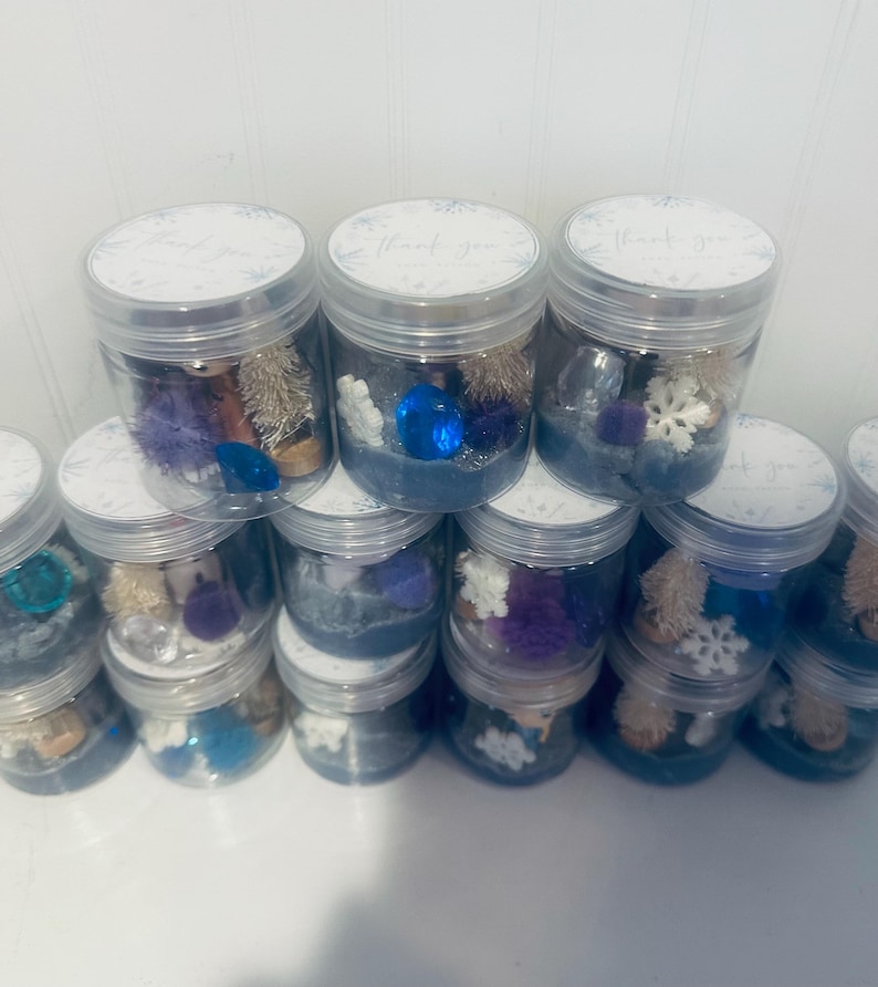 FROZEN / ELSA Play Dough Jar Party Favors - Etsy