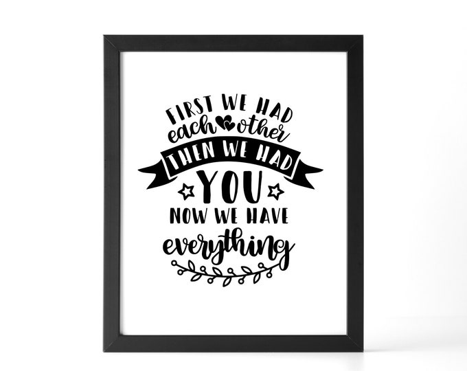 Family Quote Print, Family Quotes, Newborn Print, New Addition Gift ...