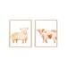Farm Animal Set Digital Prints Pig Horse Cat Cow Sheep - Etsy