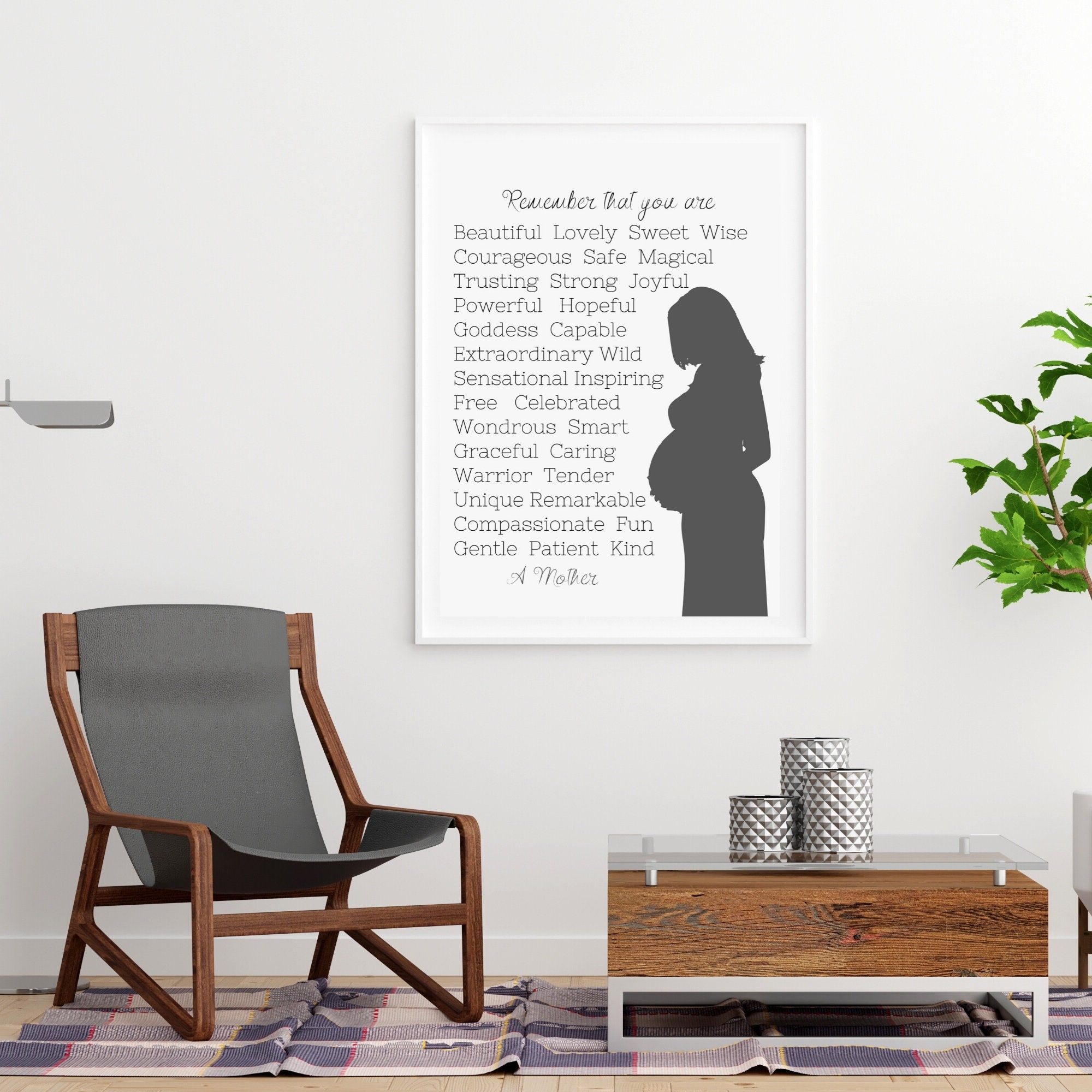 Mother Quote Art, Mom Life Gift, Inspiring Mom Quote, New Mother ...