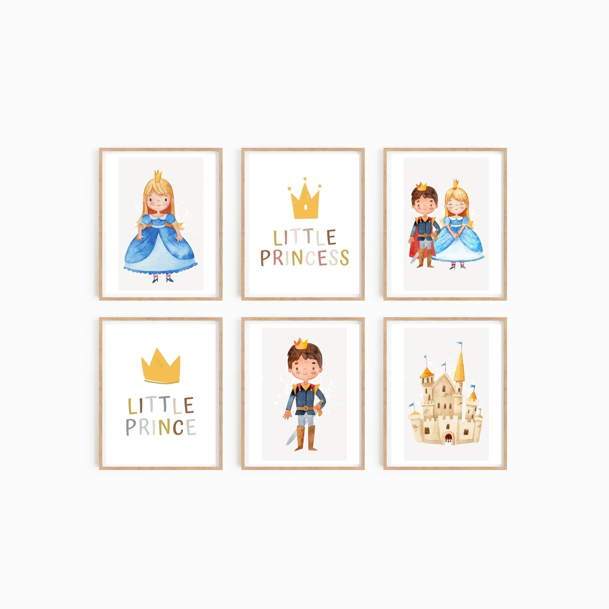 Little Prince and Princess Room Art, Nursery Room Decor, Baby Shower ...