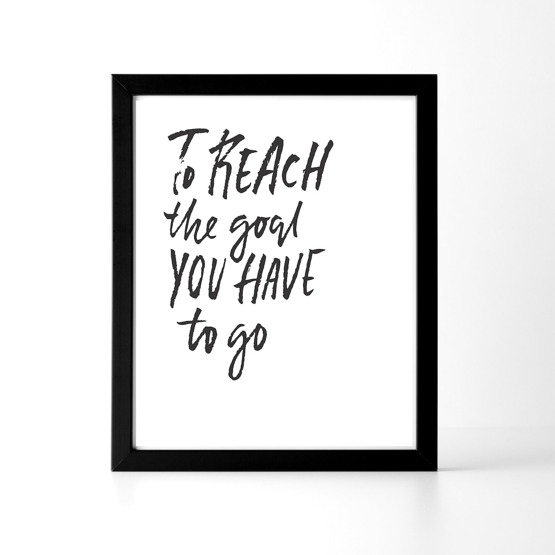 Living Room Wall Art, Goal Setting Quote Art, Home Art Decor ...