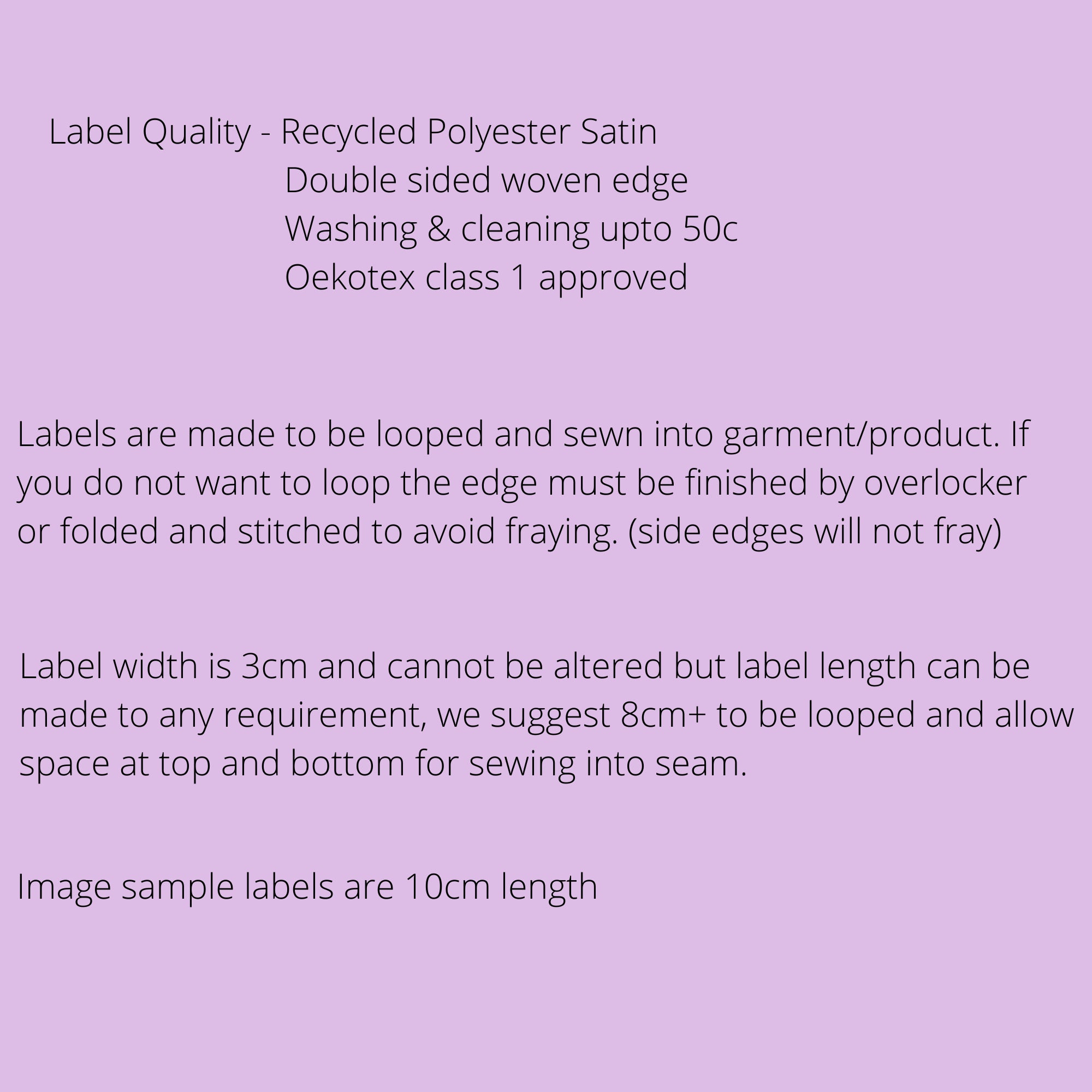 Accessories & Homeware Labels Clothing Small Business Care Labels Wash ...