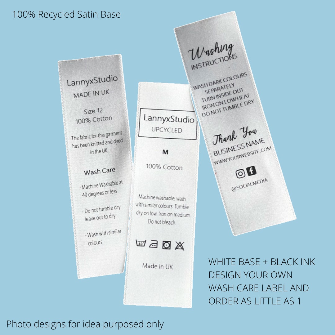 Wash Care Labels Design Your Own Label Customisable Wash - Etsy