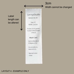 Customizable White Wash Care Labels: Design Your Own Sew-in Labels - Etsy