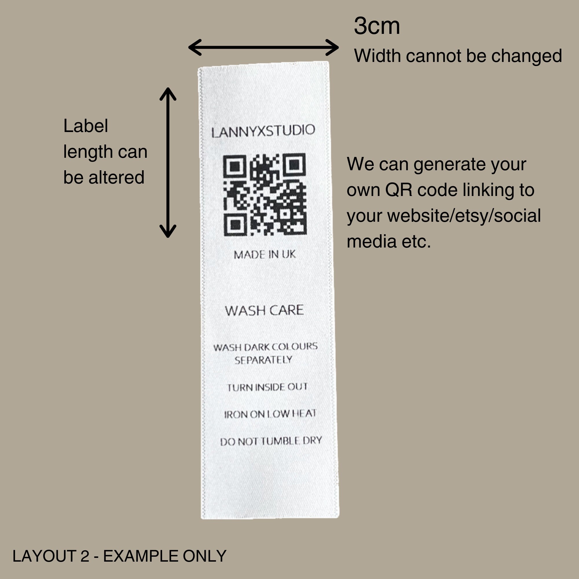 Wash Care Labels With Different Information on Each, GPSR Compliant ...