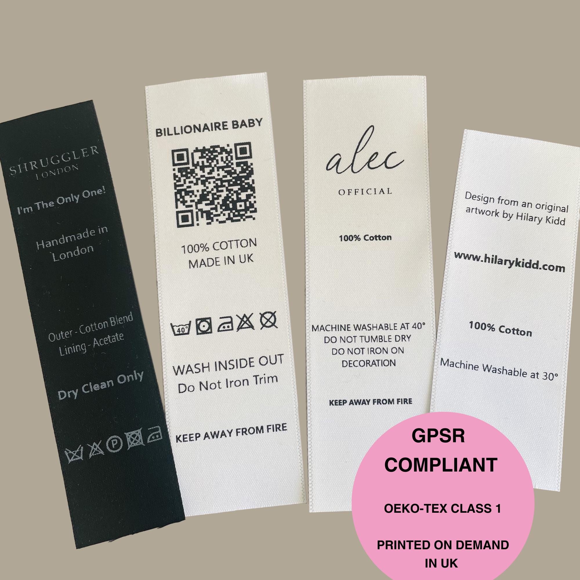 Customizable White Wash Care Labels: Design Your Own Sew-in Labels - Etsy