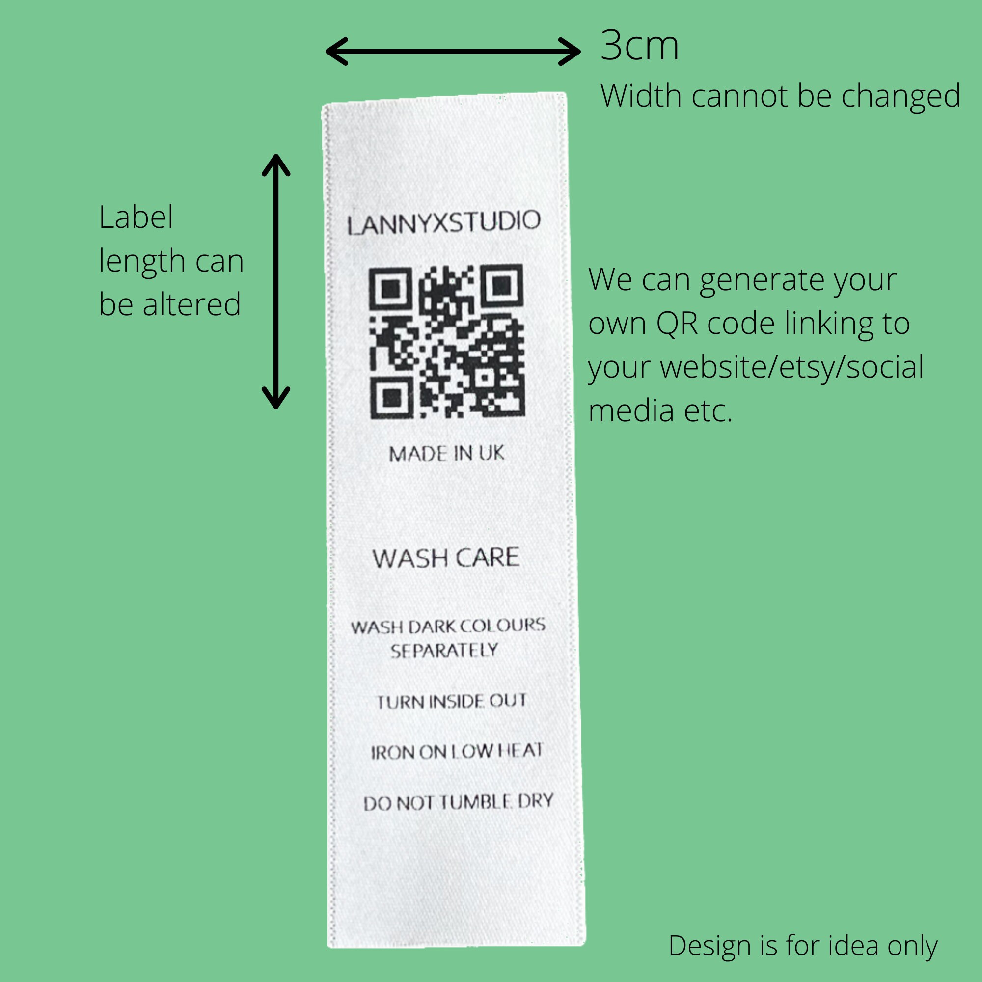 Accessories & Homeware Labels Clothing Small Business Care Labels Wash ...