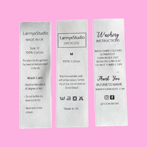 Wash Care Labels Design Your Own Label Customisable Wash - Etsy
