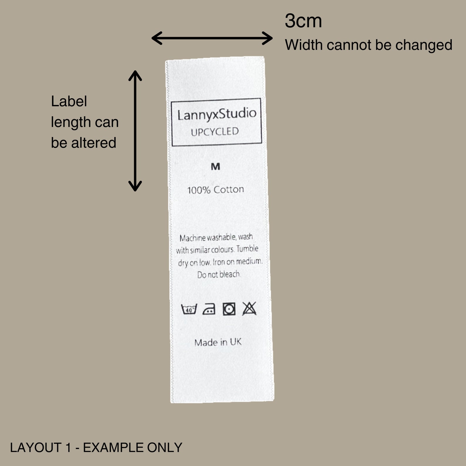 Custom Wash Care Labels: GPSR Compliant, Recycled Polyester - Etsy