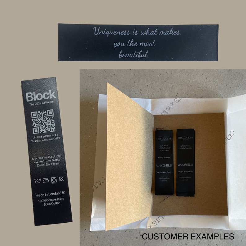 Black Wash Care Labels With Different Information on Each, Design Your ...