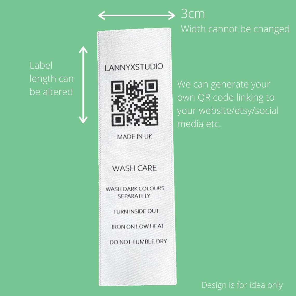 Wash Care Labels Design Your Own Label Custom Wash Labels | Etsy