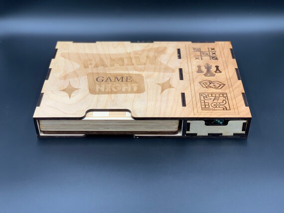 Handcrafted Wooden Game Set Chess Checkers Tic Tac Toe Snakes | Etsy