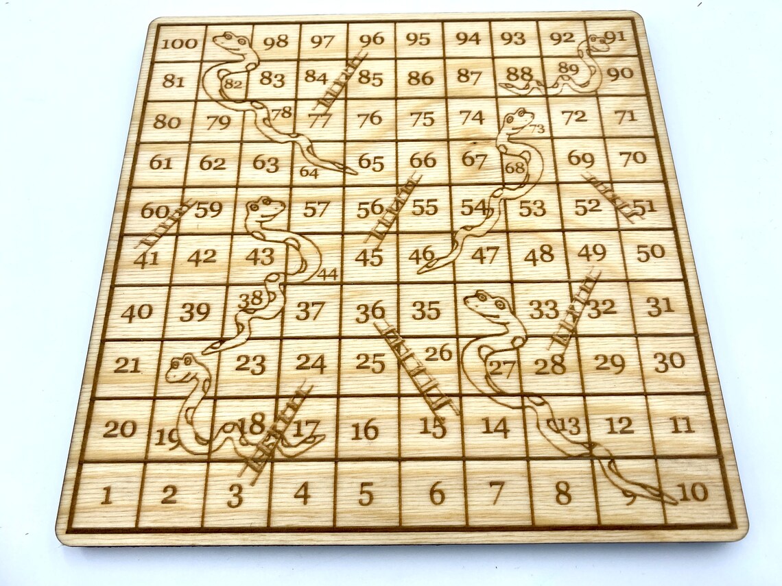 Brand New Handmade Snakes & Ladder Board Solid Baltic Wood - Etsy Canada