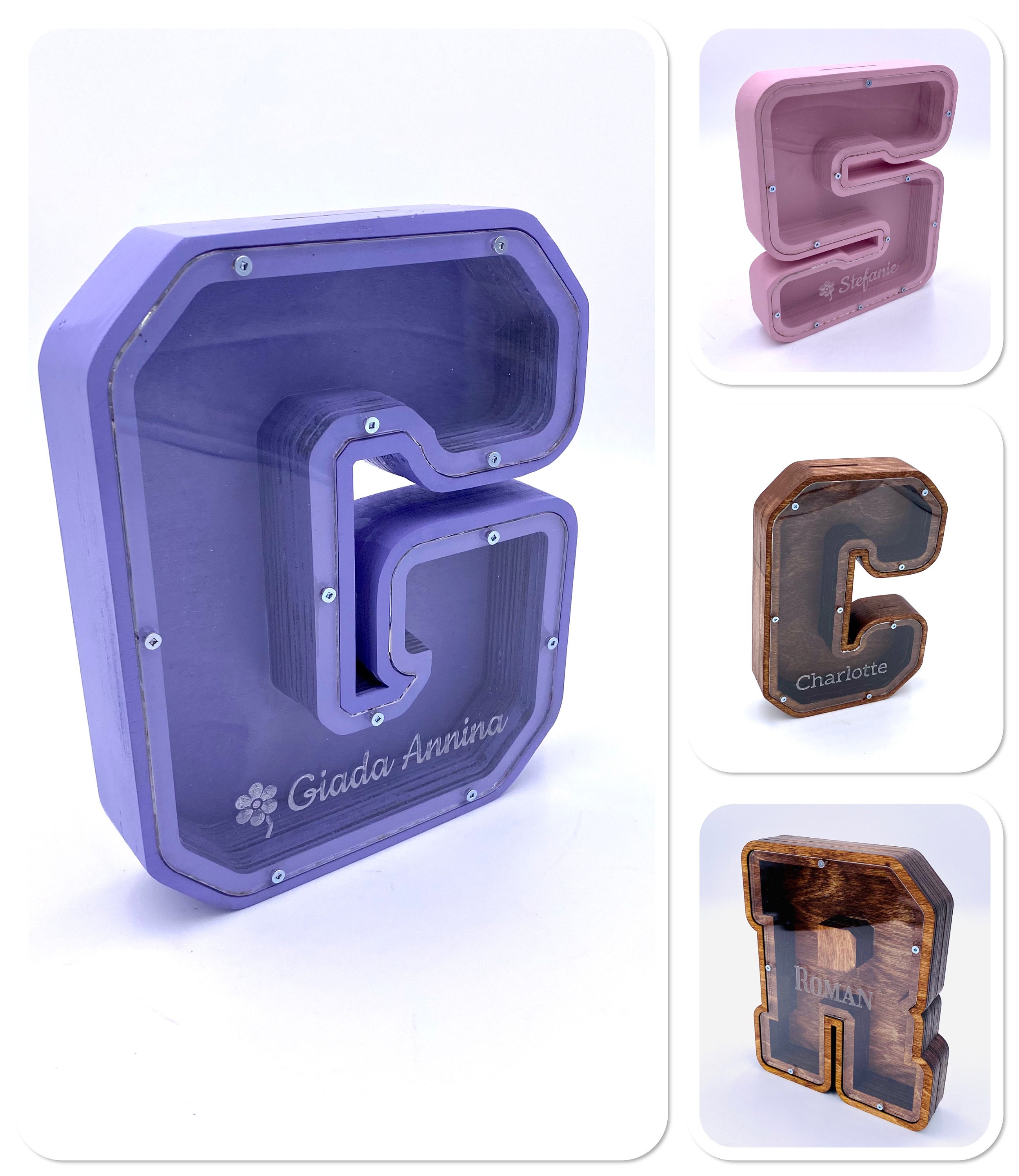 Handcrafted Alphabet Letter Piggy Bank - Etsy Canada