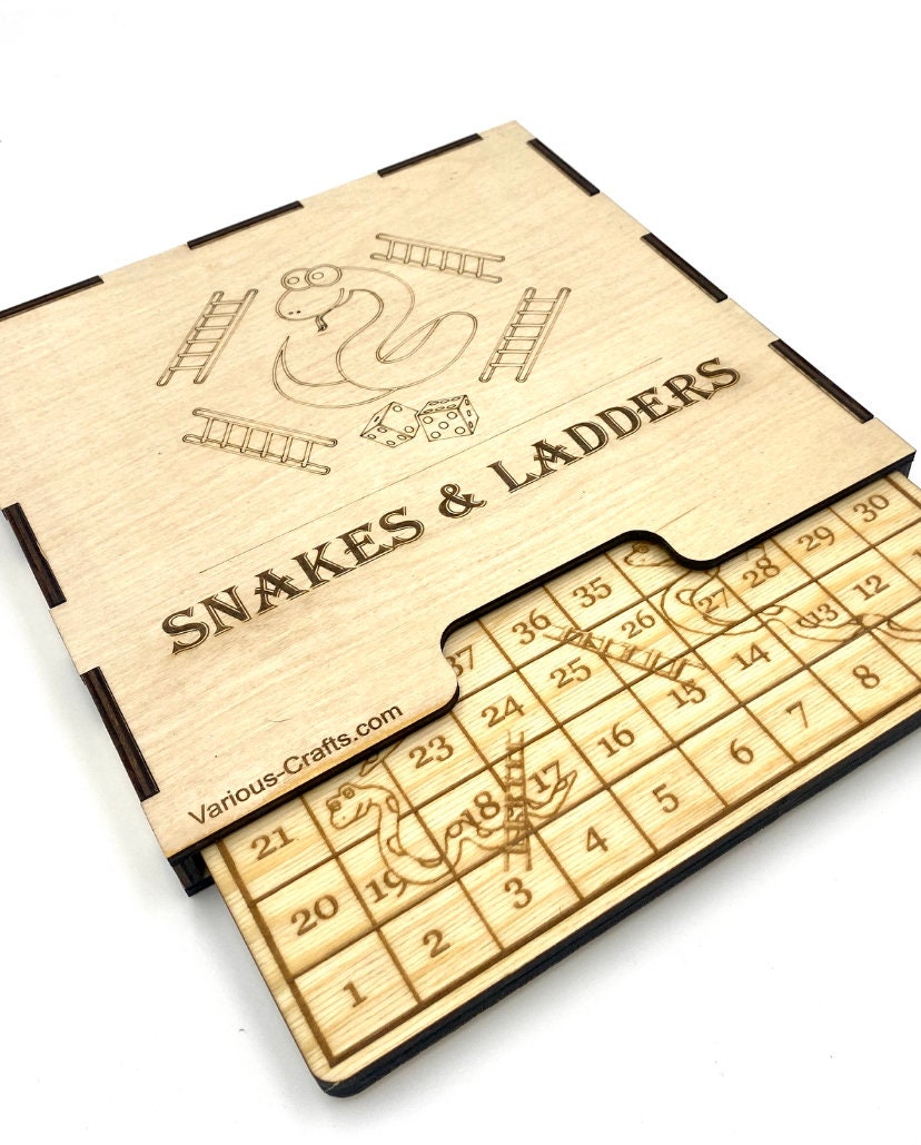 Brand New Handmade Snakes & Ladder Board Solid Baltic Wood - Etsy Canada
