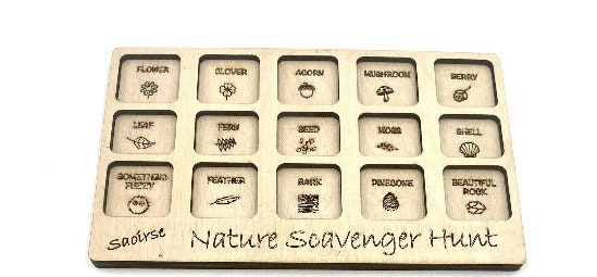 Nature Scavenger Hunt Boards With Personalization - Etsy