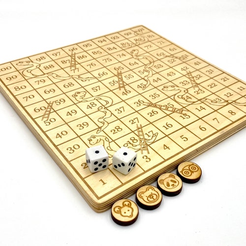 Brand New Handmade Snakes & Ladder Board Solid Baltic Wood - Etsy