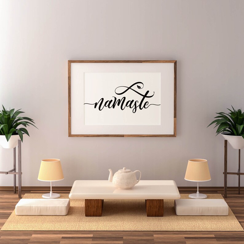 Namaste Wall Art for Yoga Studio, Meditation Decor (digital Download ...