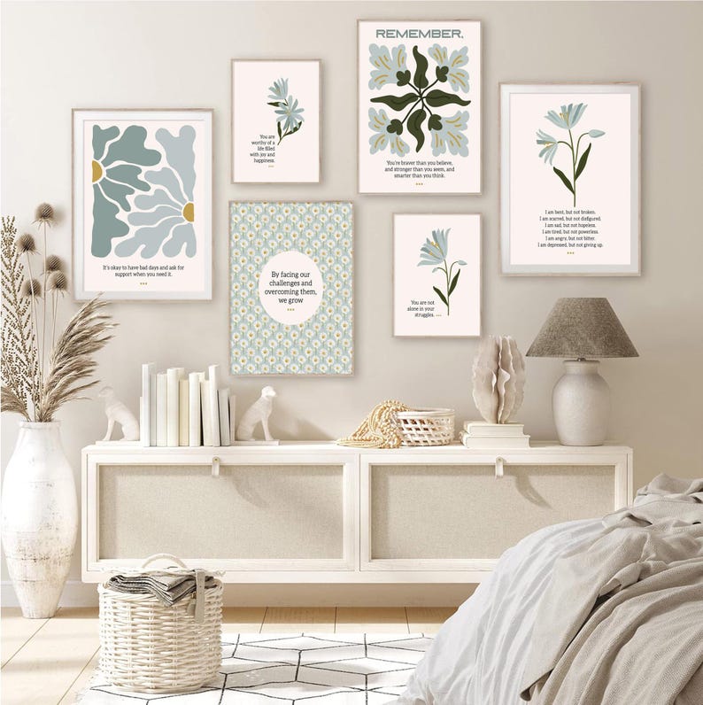 Boho Mental Health Posters, Therapy Office Decor (digital Download) - Etsy