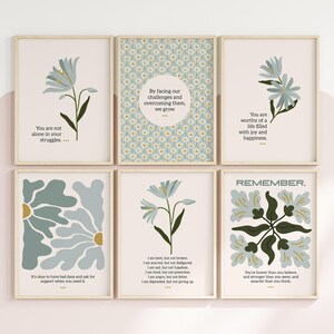 Boho Mental Health Posters, Therapy Office Decor (digital Download) - Etsy