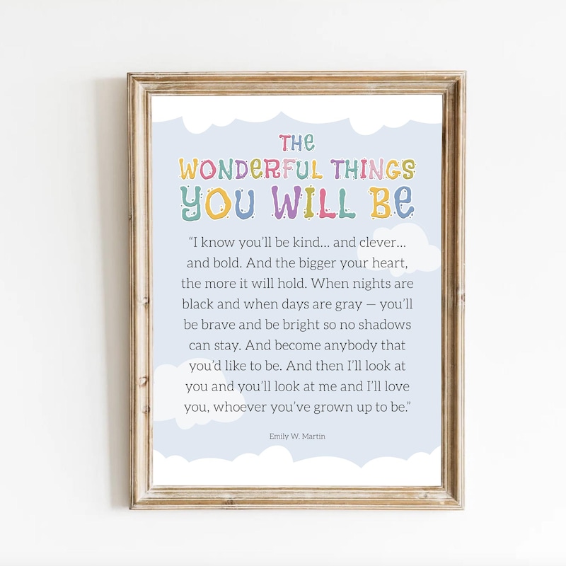 The Wonderful Things You Will Be - Etsy