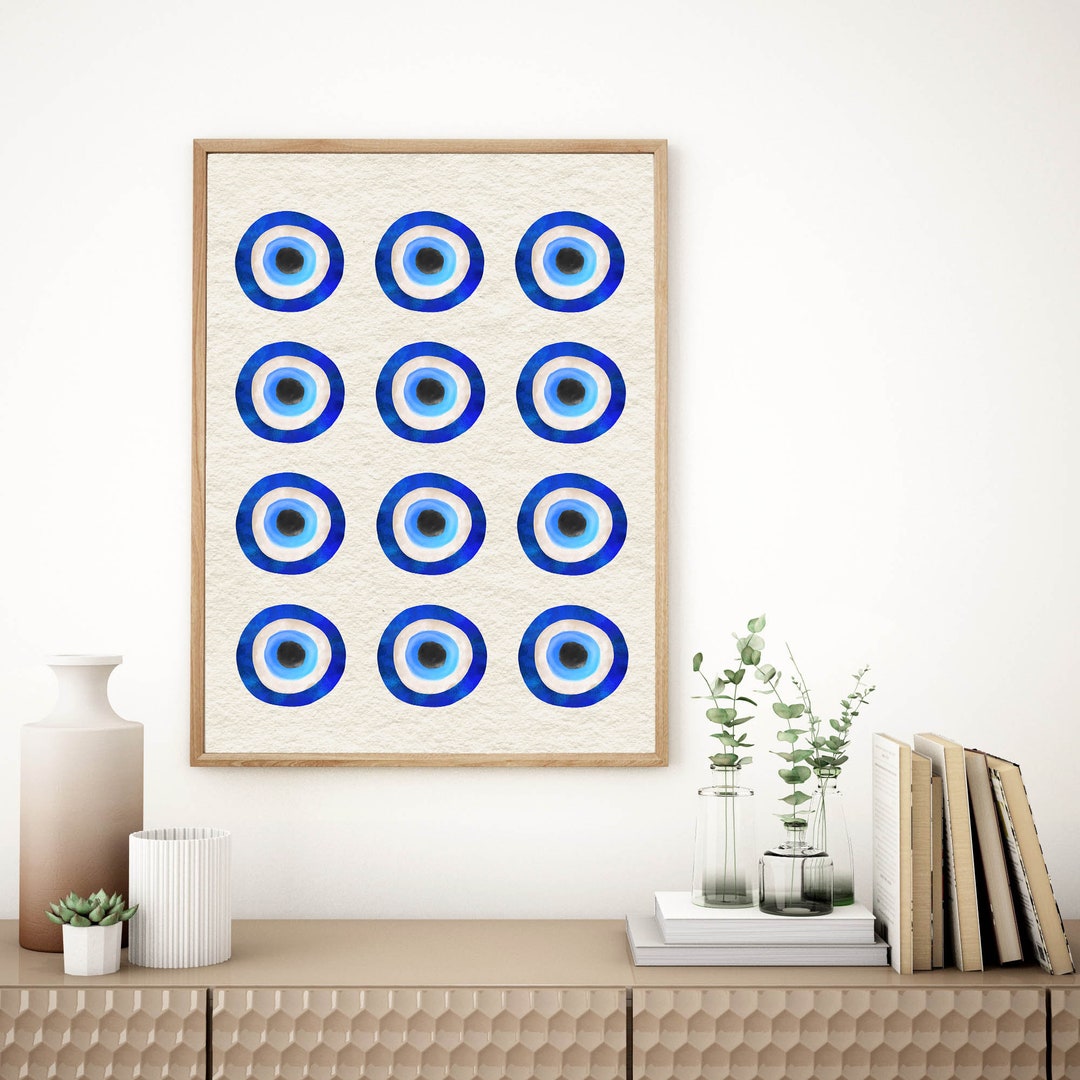 Evil Eye Wall Art, Evil Eye Poster Print, Evil Eye Art Print Wall Decor ...