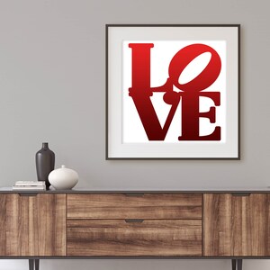 Love Wall Art Print Love Printable Poster Trendy Love Download Red Love ...